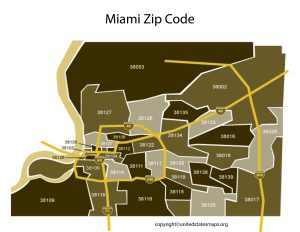 Miami Zip Code Map | Map of Zip Codes in Miami