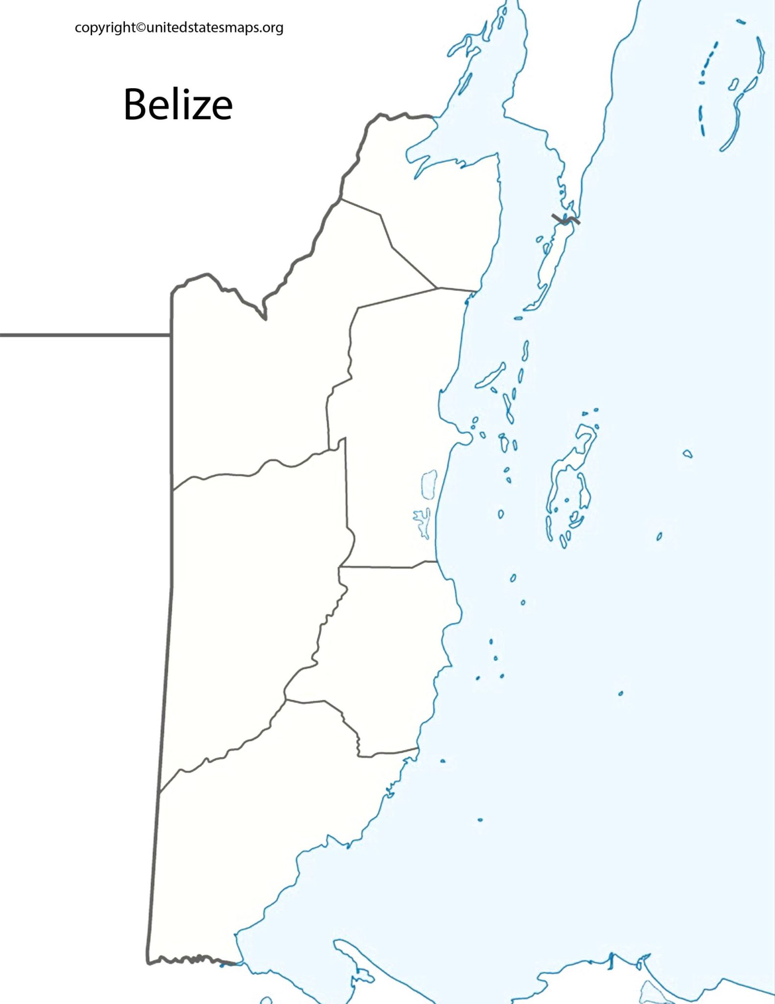 Blank Belize Map | Map of Belize Blank Outline