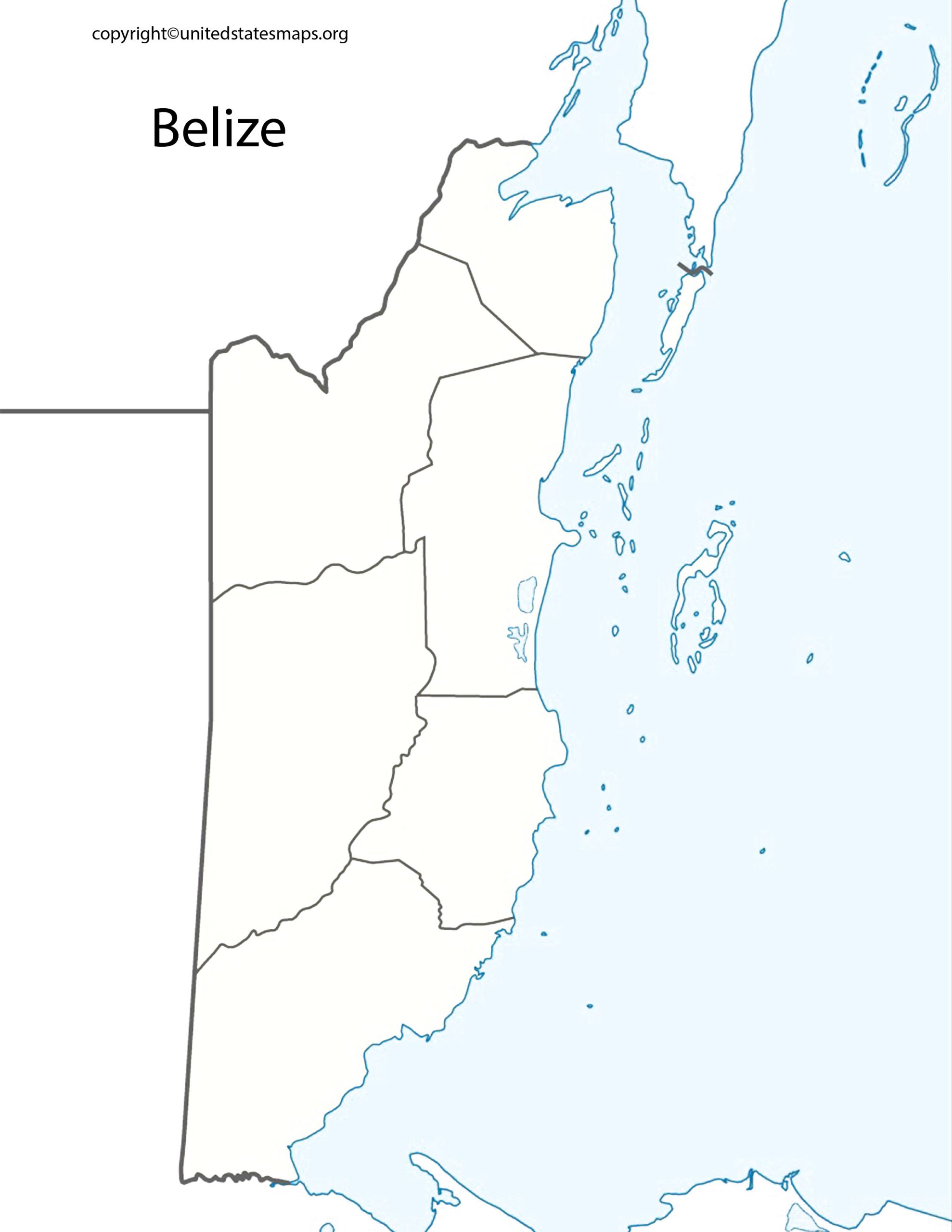 Blank Belize Map | Map of Belize Blank Outline