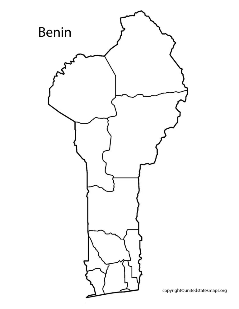 Blank Benin Map | Blank Outline Map of Benin