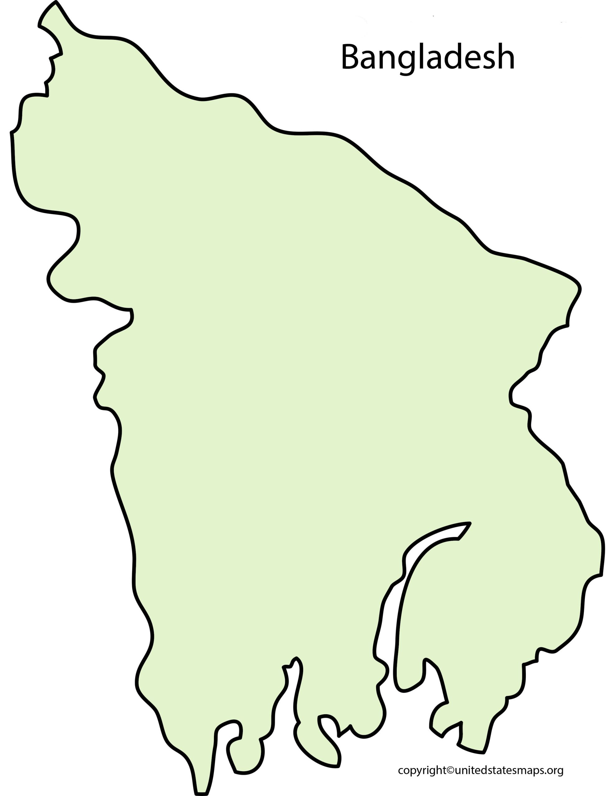 Blank Bangladesh Map | Map of Bangladesh Blank