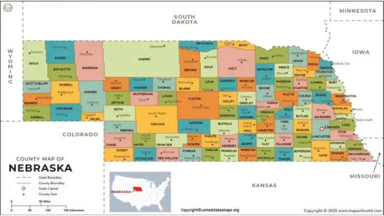 Nebraska County Map | County Map of Nebraska