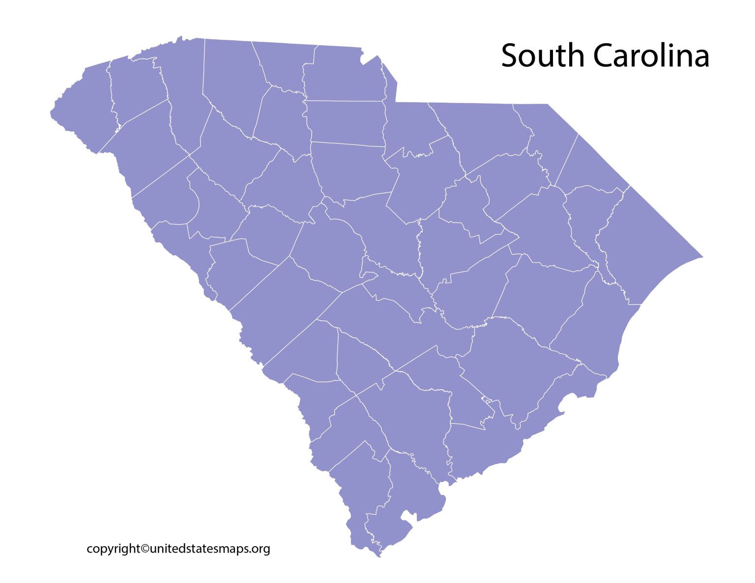 South Carolina County Map | Map of South Carolina Counties