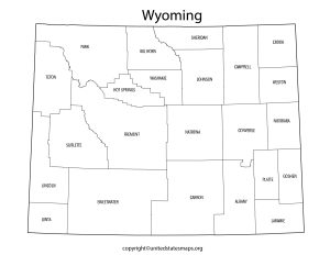 Wyoming County Map | Map of Counties in Wyoming with Cities