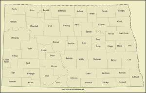 North Dakota County Map | County Map of North Dakota