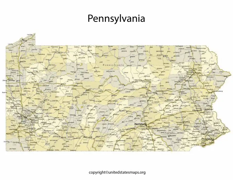 Pennsylvania County Map | Map of Pennsylvania Counties
