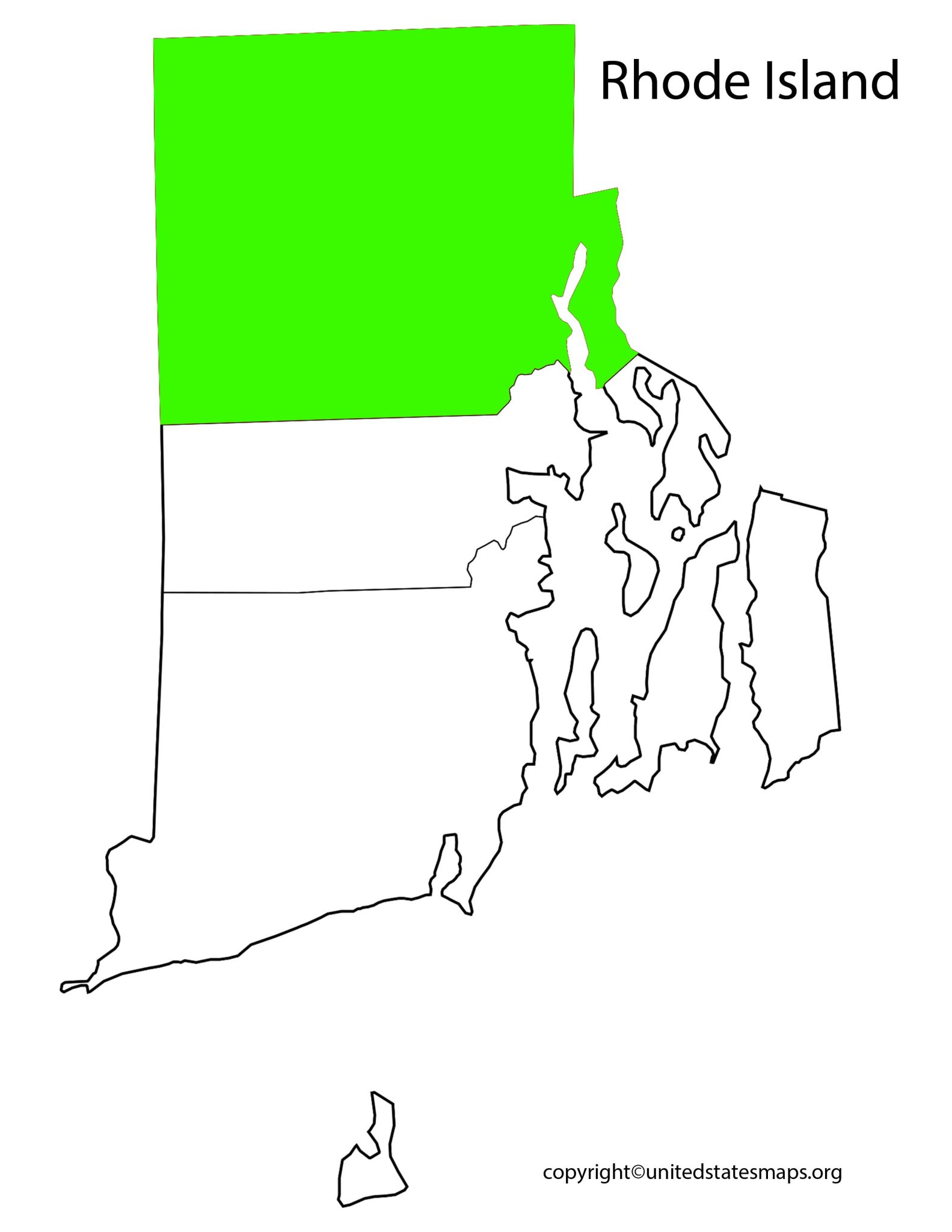 Rhode Island County Map | County Map of Rhode Island