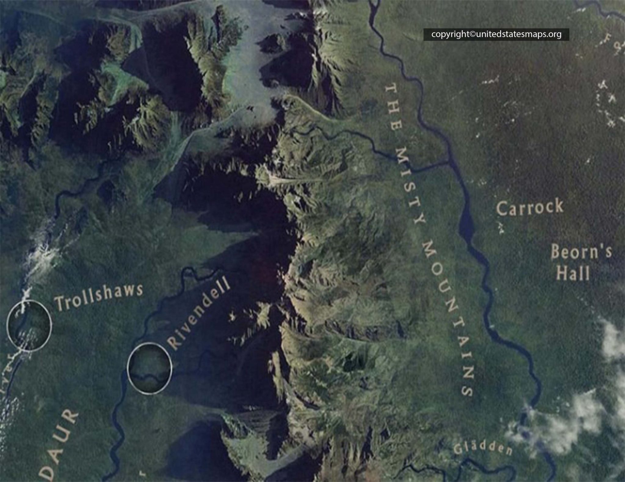 Middle Earth Map | Middle Earth World Map