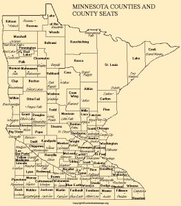 Minnesota County Map | Map of Minnesota Counties with Cities