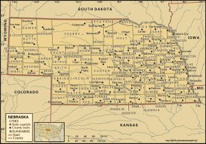 Nebraska County Map | County Map of Nebraska
