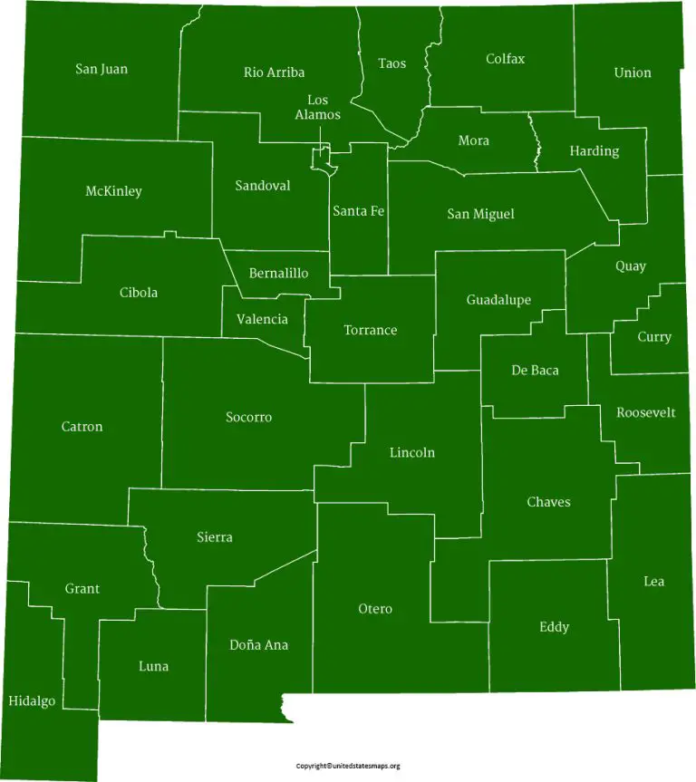 New Mexico County Map | Map of New Mexico Counties