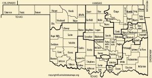 Oklahoma County Map | Map of Oklahoma Counties