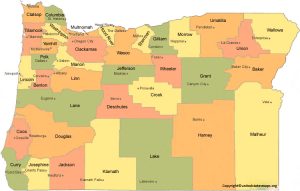 Oregon County Map | Map of Counties in Oregon