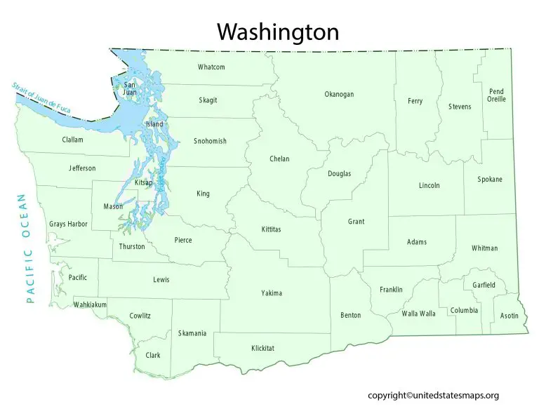 Washington County Map | County Map of Washington with Cities