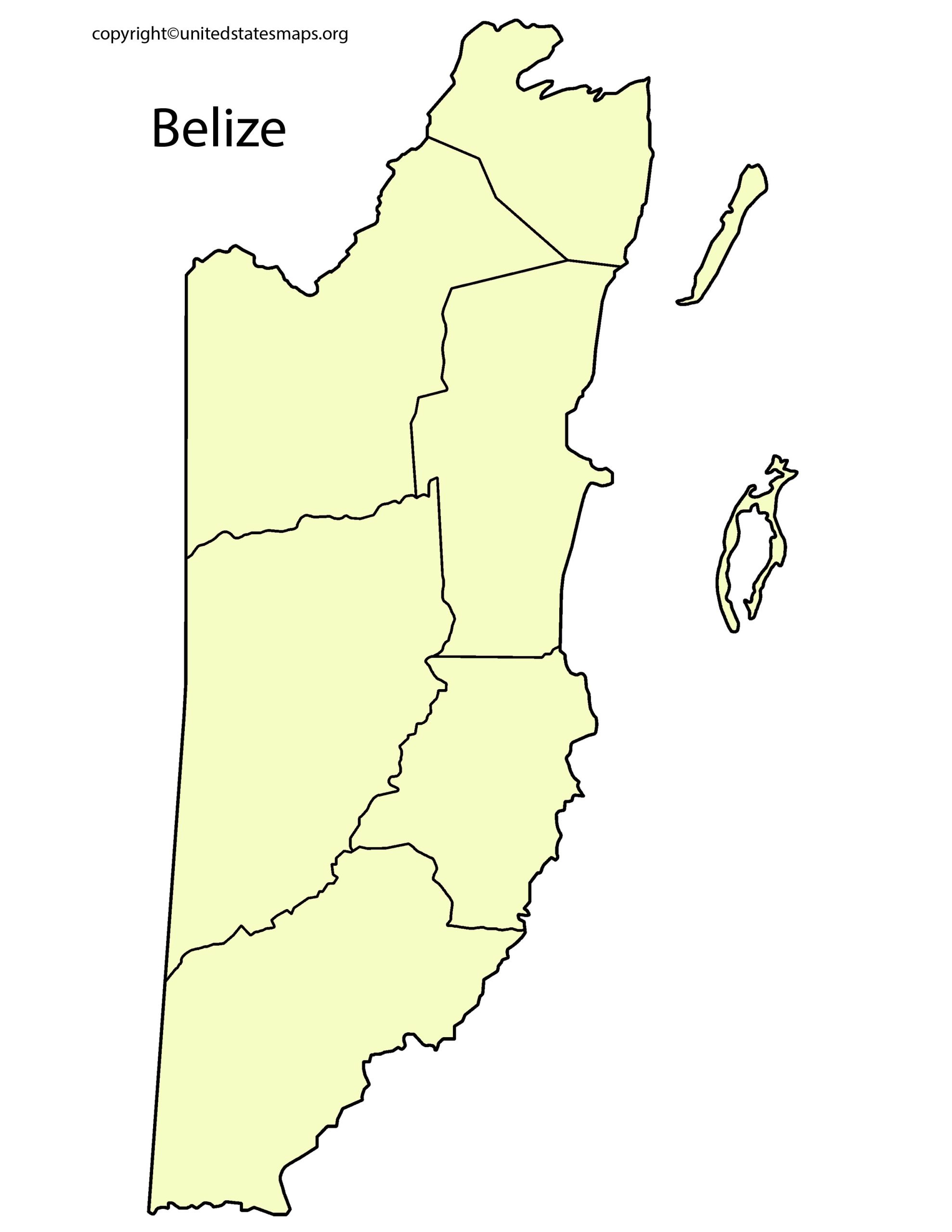 Blank Belize Map | Map of Belize Blank Outline