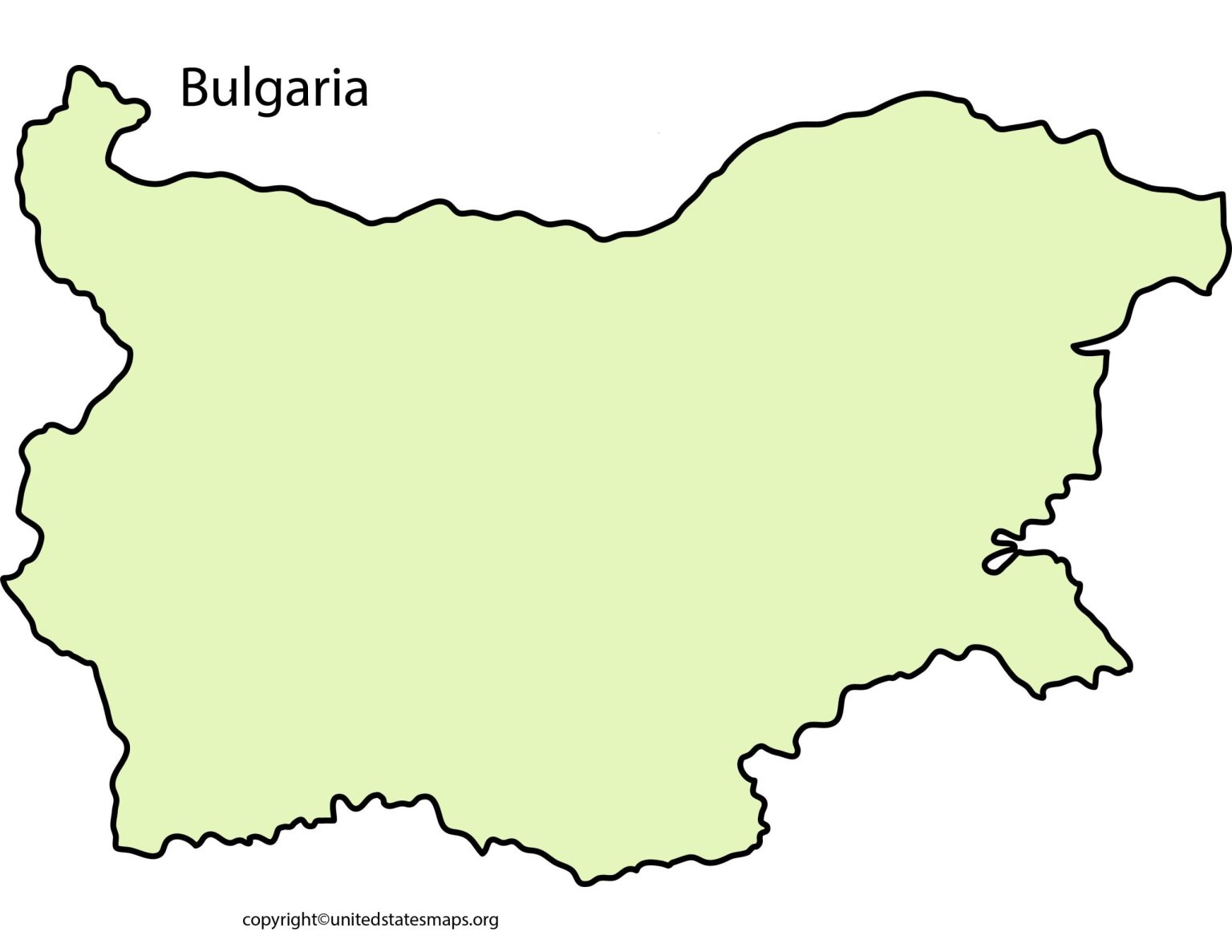 Blank Bulgaria Map | Map of Bulgaria Blank