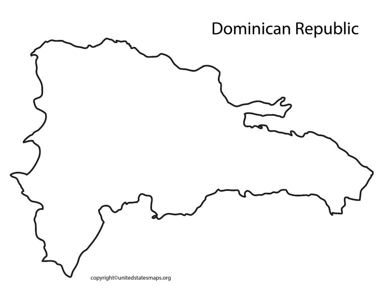 Blank Dominican Republic Map [Printable Blank Outline]