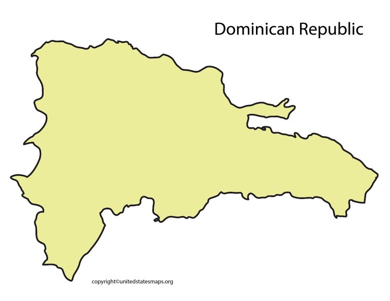 Blank Dominican Republic Map [Printable Blank Outline]