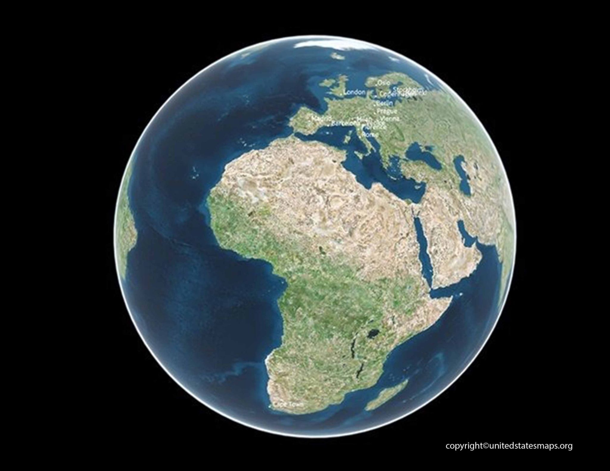 Real Earth Map | Realistic Map of the Earth