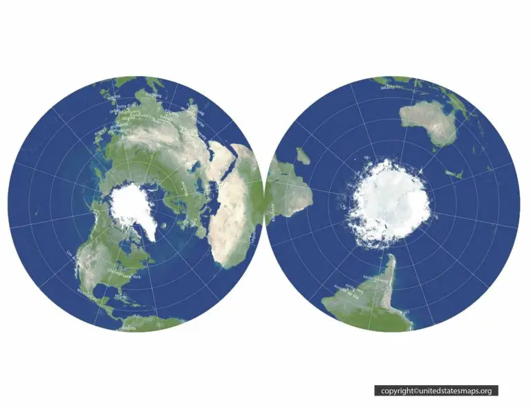 Flat Earth Map | Map of Earth Flattened [Theory Map]