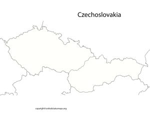 Blank Czechoslovakia Map | Map of Czechoslovakia Blank