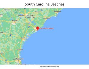 South Carolina Beaches Map | Map of South Carolina Beaches
