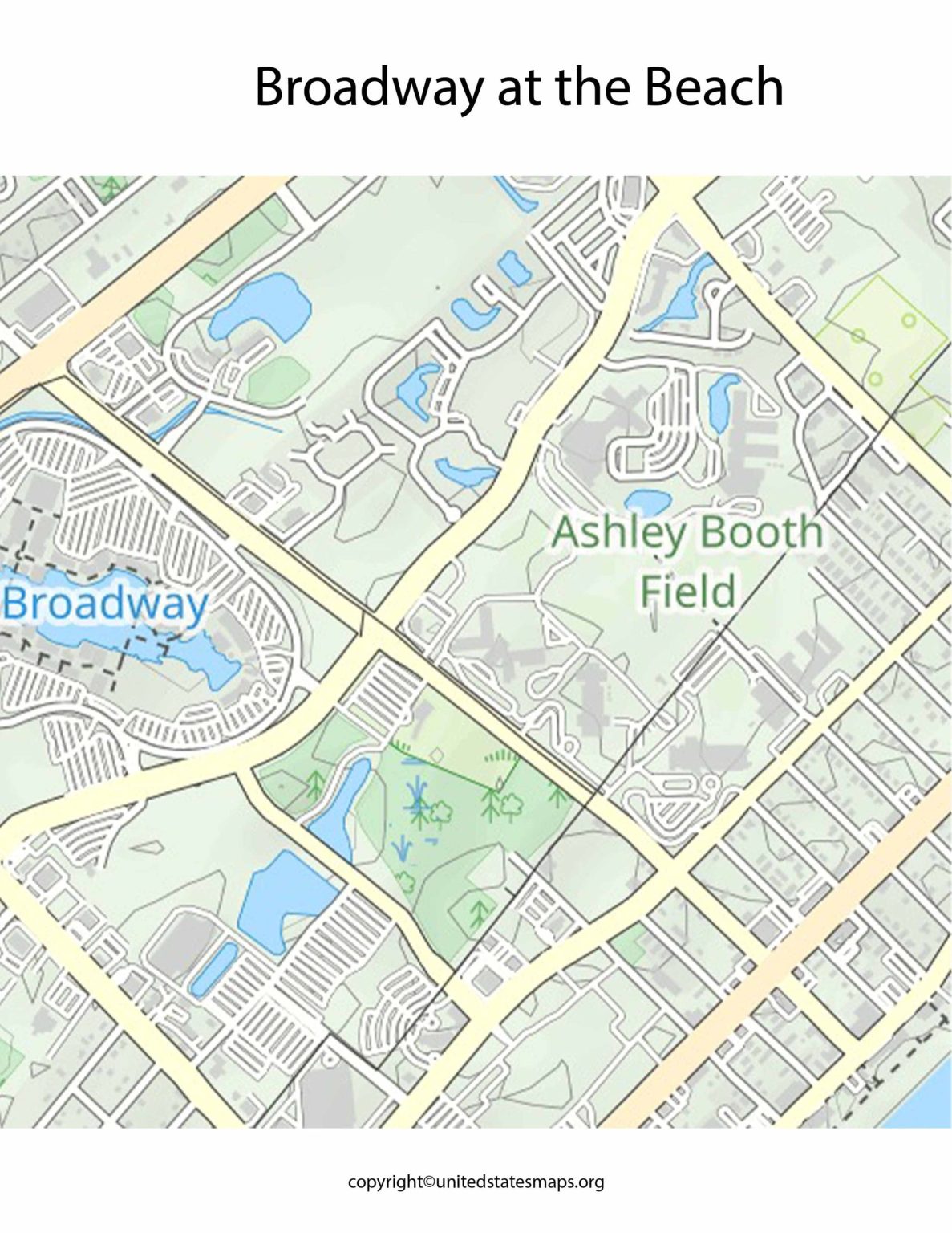 Broadway at the Beach Map | Map of Broadway at the Beach