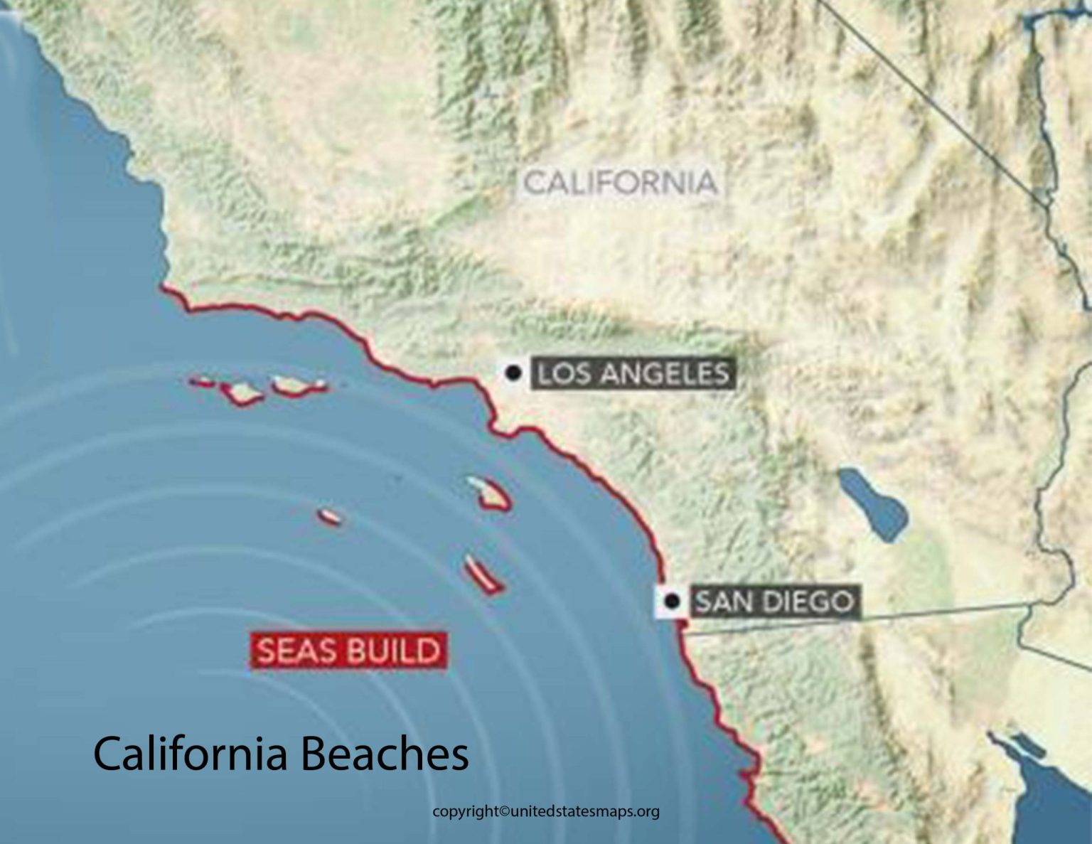 California Beaches Map | Map of California Beaches