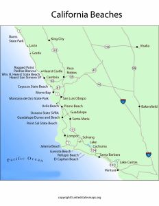 California Beaches Map | Map of California Beaches