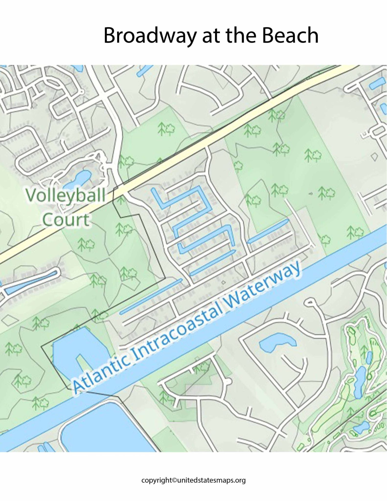 Broadway at the Beach Map | Map of Broadway at the Beach