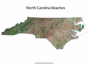 North Carolina Beaches Map | Map of North Carolina Beaches