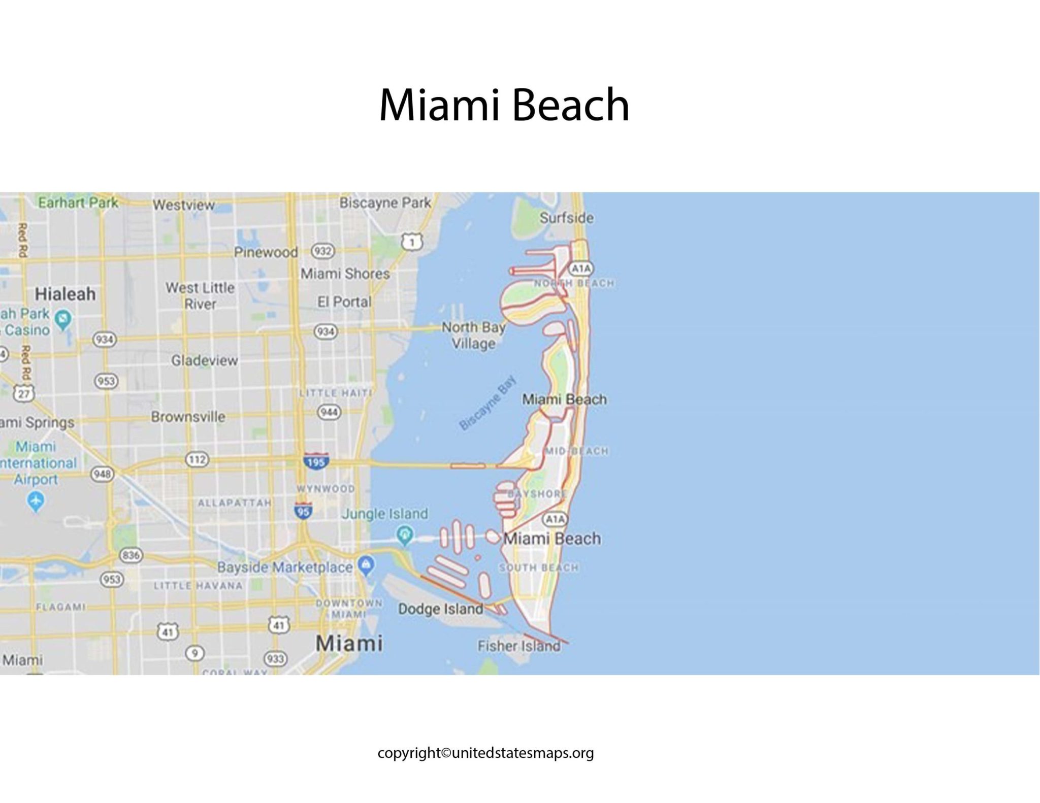 Miami Beach Map | Map of Miami Beach Attractions