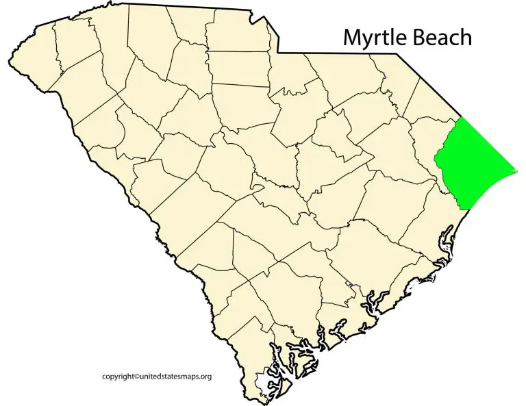 Myrtle Beach Map | Map of Myrtle Beach South Carolina