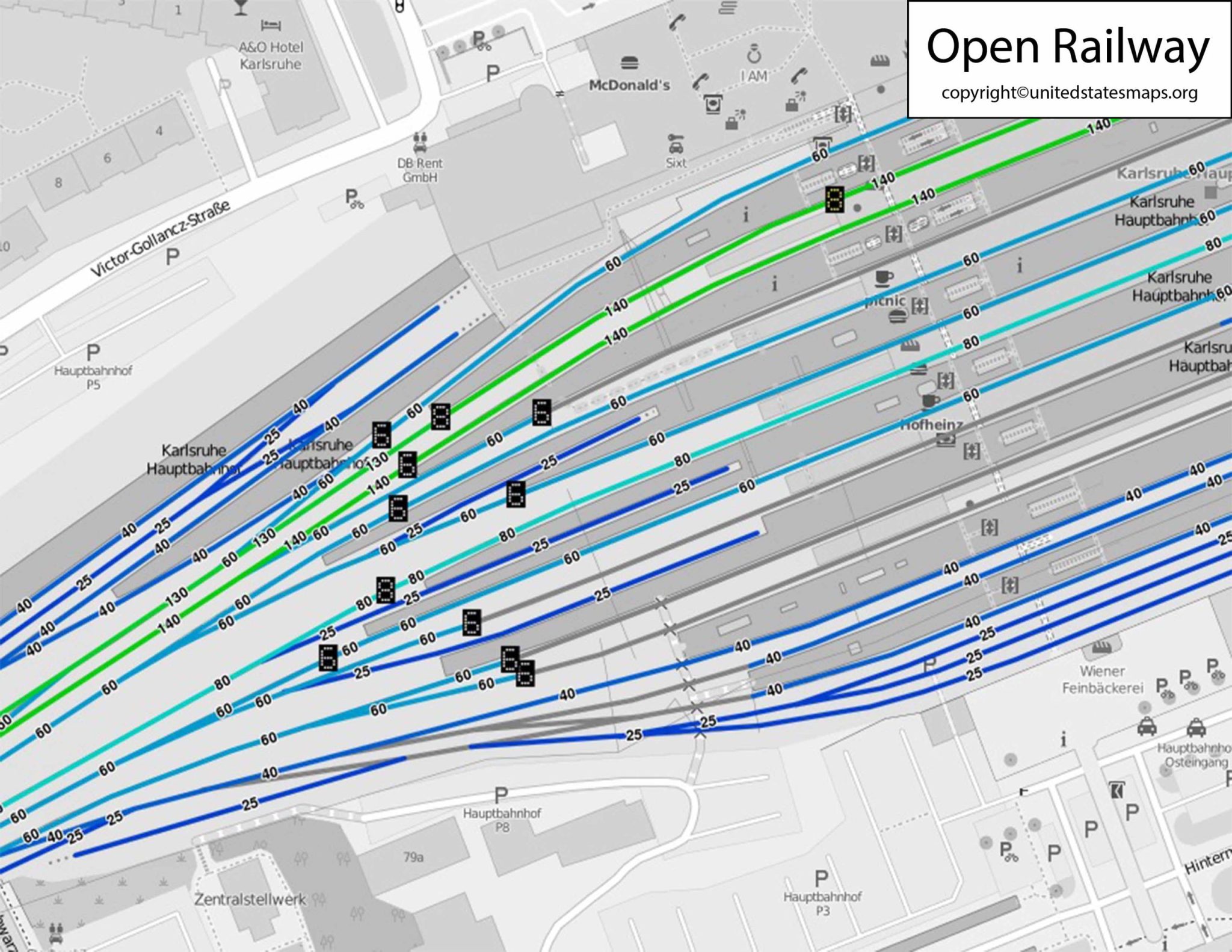 Open Railway Map [Open Rails Routes and Times Map]