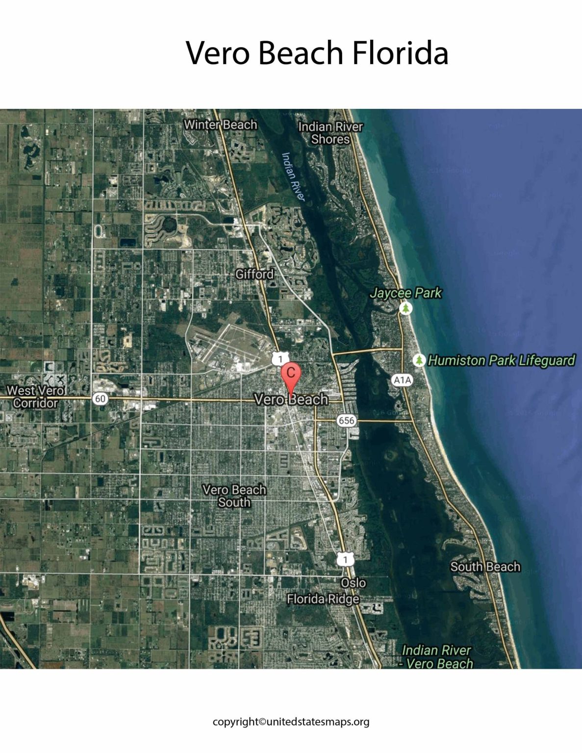 Vero Beach Florida Map | Map of Vero Beach Florida