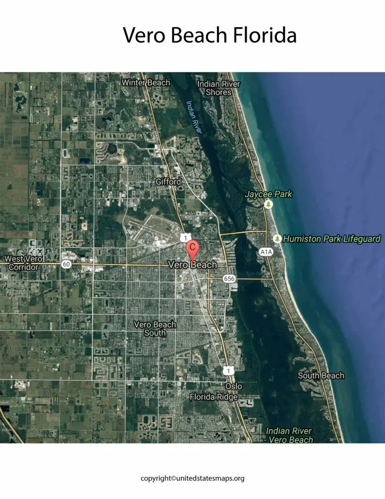 Vero Beach Florida Map | Map of Vero Beach Florida